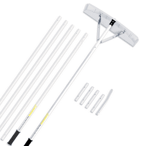 Best Choice Products 36in Galvanized Blade Hand Snow Pusher w/ 2 Wheels ...