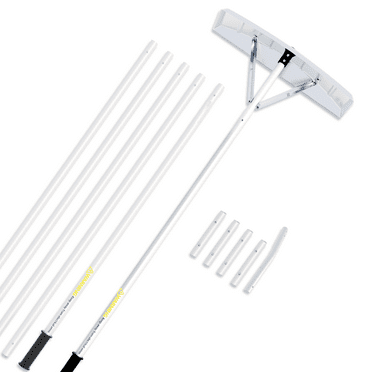 Costway Lightweight Roof Rake Snow Removal Tool 20FT Adjustable ...