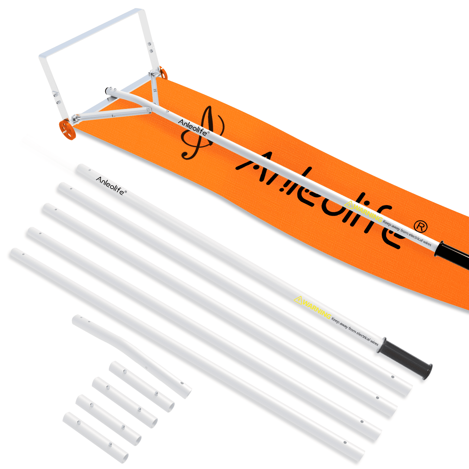 TRAMULL ANS618 Roof Rake Snow Removal Tool, 21ft Adjustable Telescoping ...