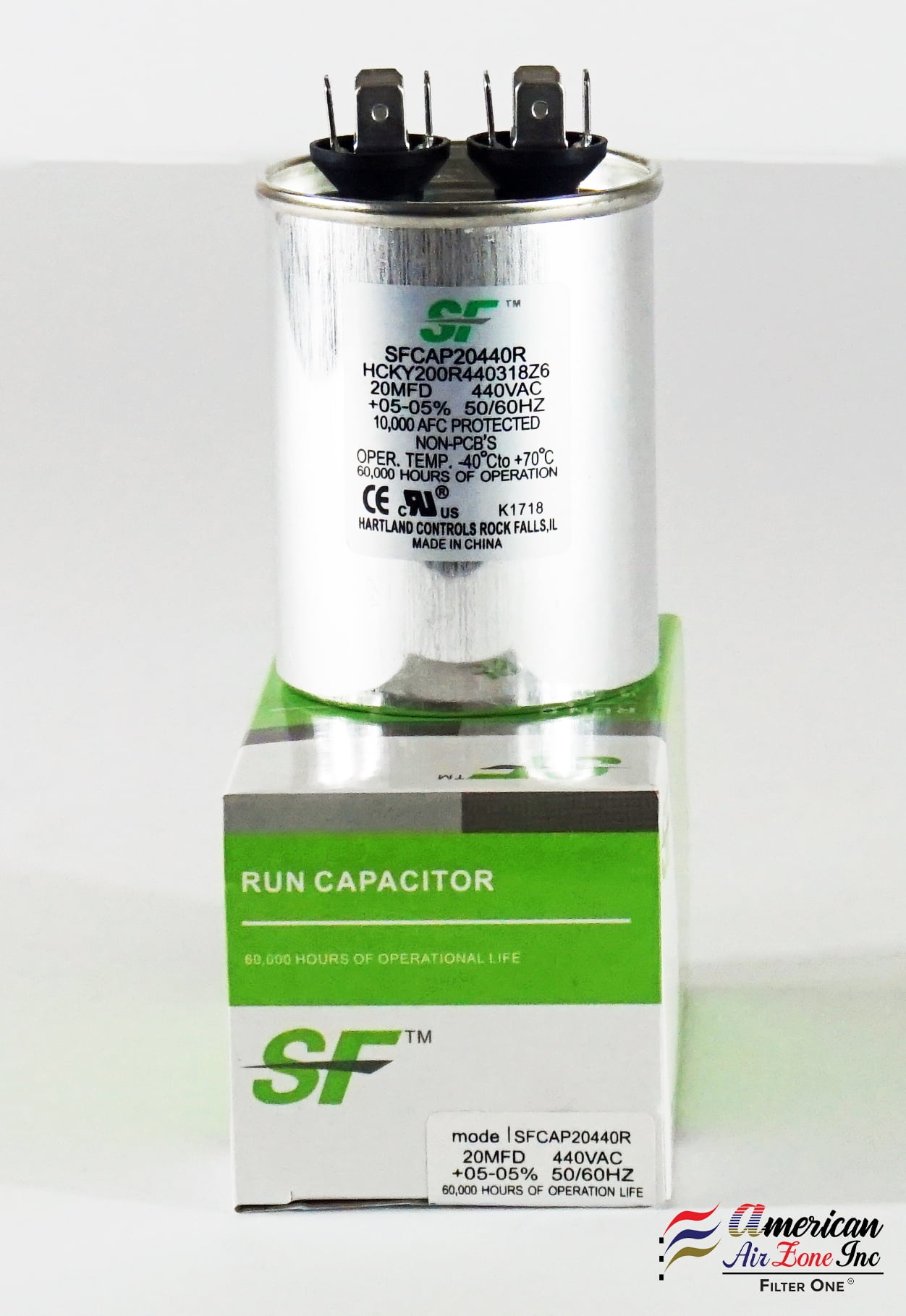 TRANE SF Run Capacitor - 20 MFD (MicroFarad) 370/440 Volts - (1 Pack ...