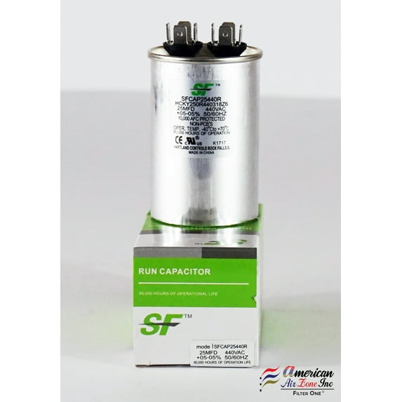 TRANE SF Run Capacitor - 25 MFD (MicroFarad) 370/440 Volts - (1 Pack ...