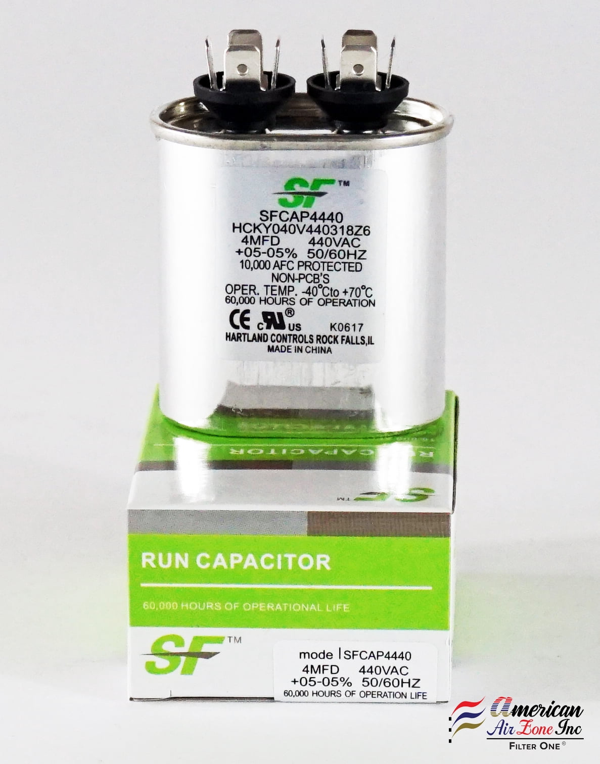 TRANE SF Run Capacitor - 4 MFD (MicroFarad) 370/440 Volts - (1 Pack ...
