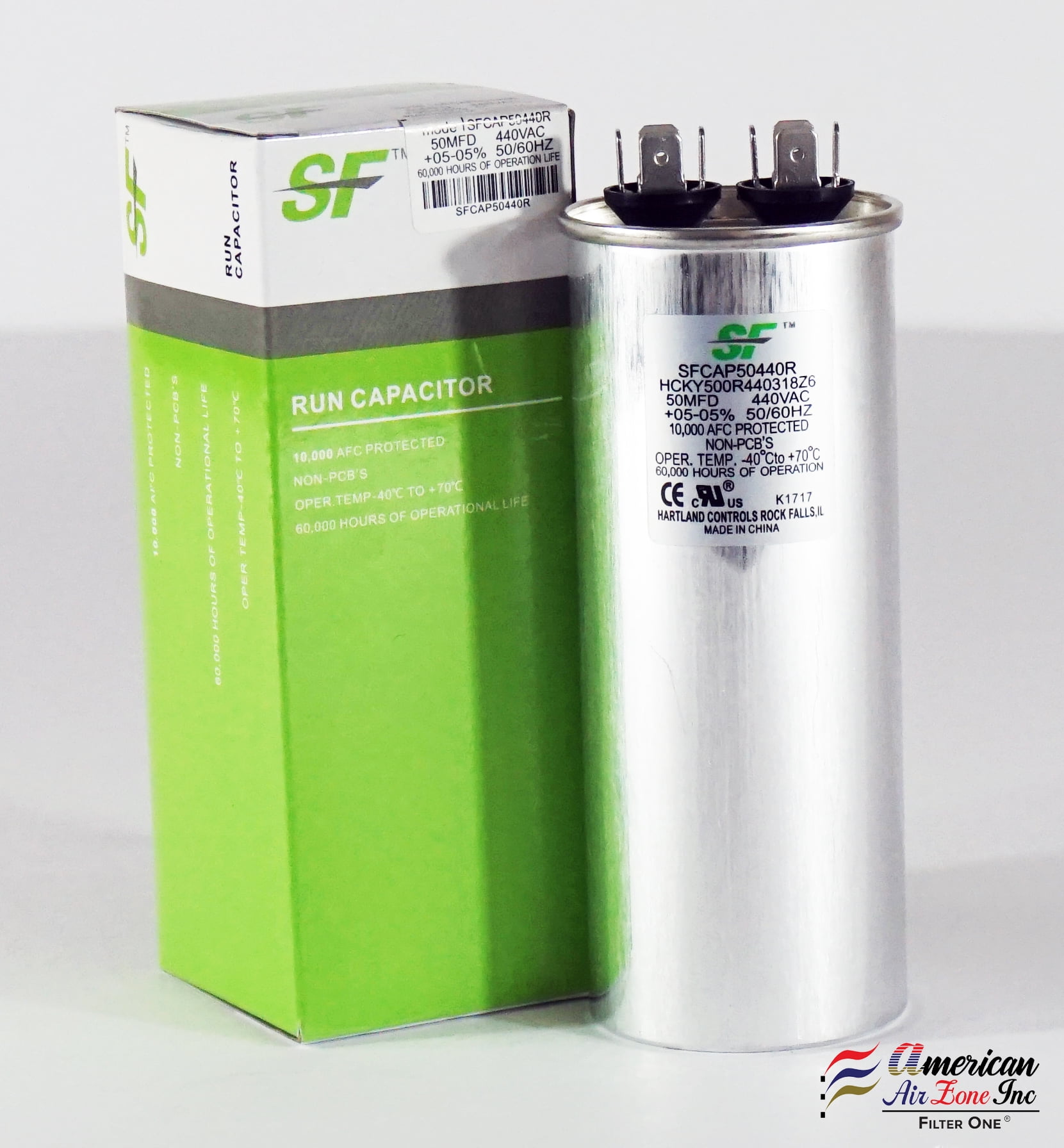 TRANE SF Run Capacitor - 50 MFD (MicroFarad) 370/440 Volts - (1 Pack ...