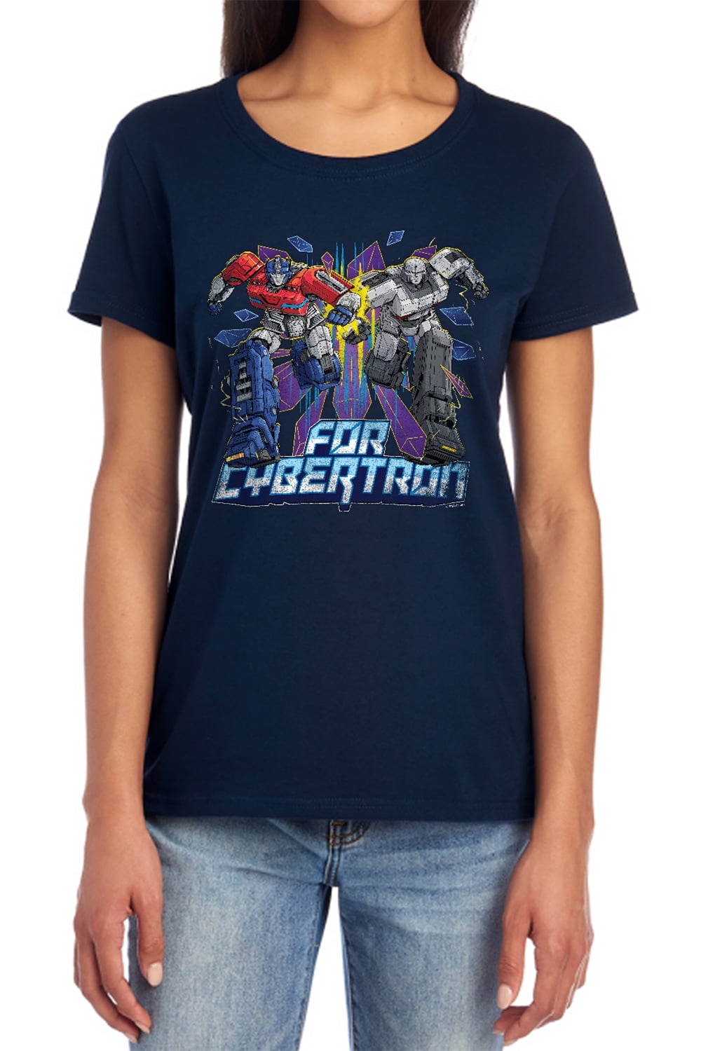 TRANSFORMERS ONE For Cybertron Clash Women's T Shirt, Navy, Medium ...