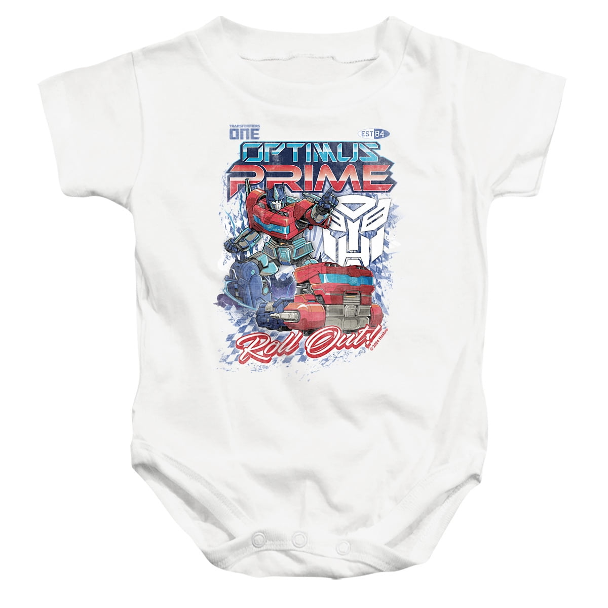 TRANSFORMERS ONE Optimus Racing Unisex Infant Snap Suit for Baby, White ...