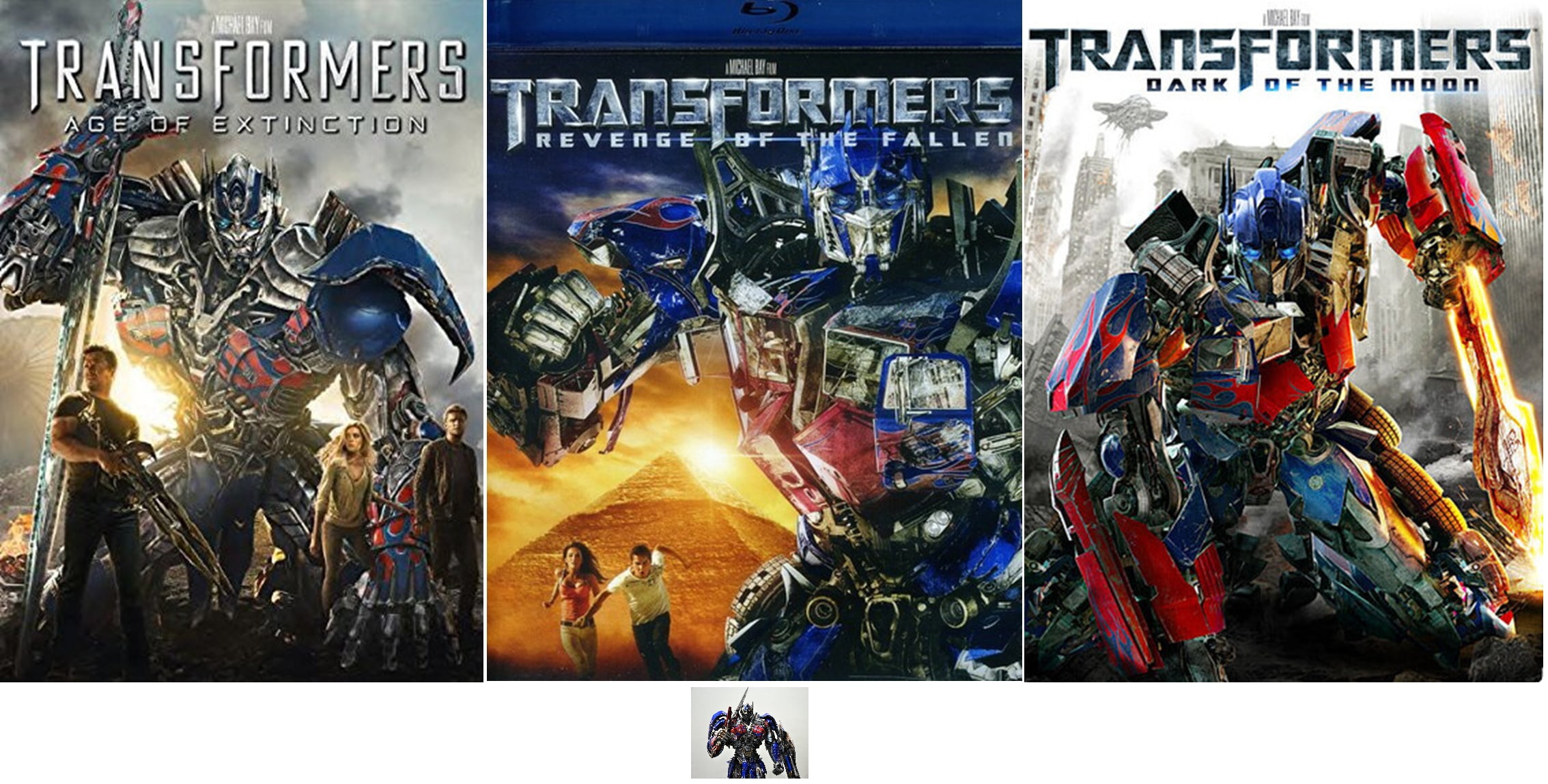 TRANSFORMERS One 1 Two 2 REVENGE OF THE FALLEN Three 3 DARK SIDE OF THE MOON Complete 3 Blu Ray ...