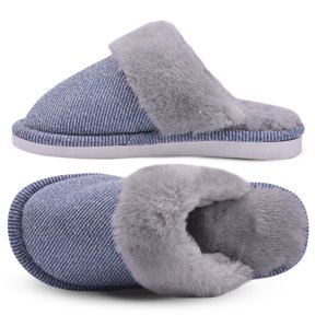 Atoshopce Slippers for Women Comfortable Memory Foam Soft Fleece Lining ...