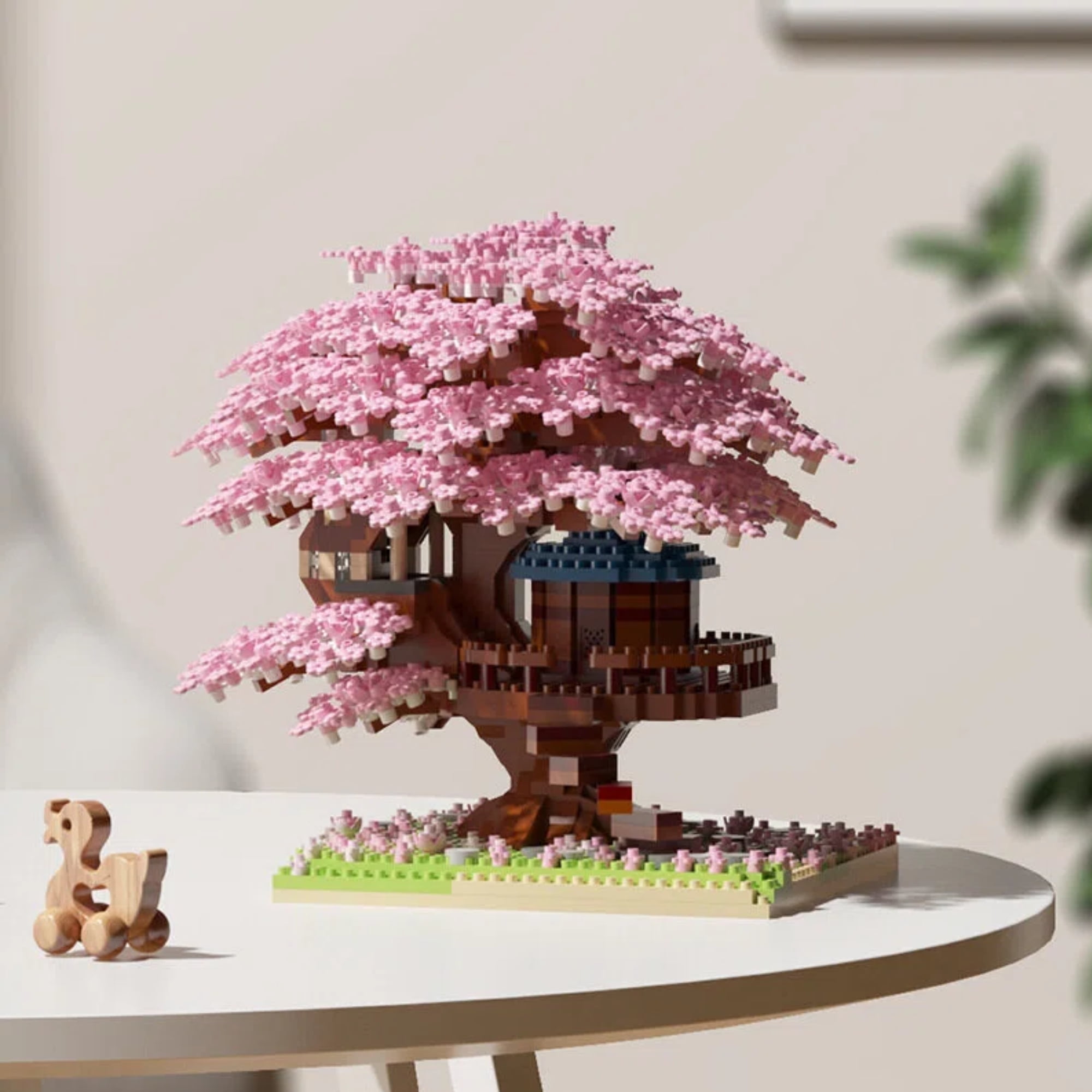 Cherry Blossom Bonsai Building Flowers Set 1382 Pcs Flowers Bonsai Tree ...