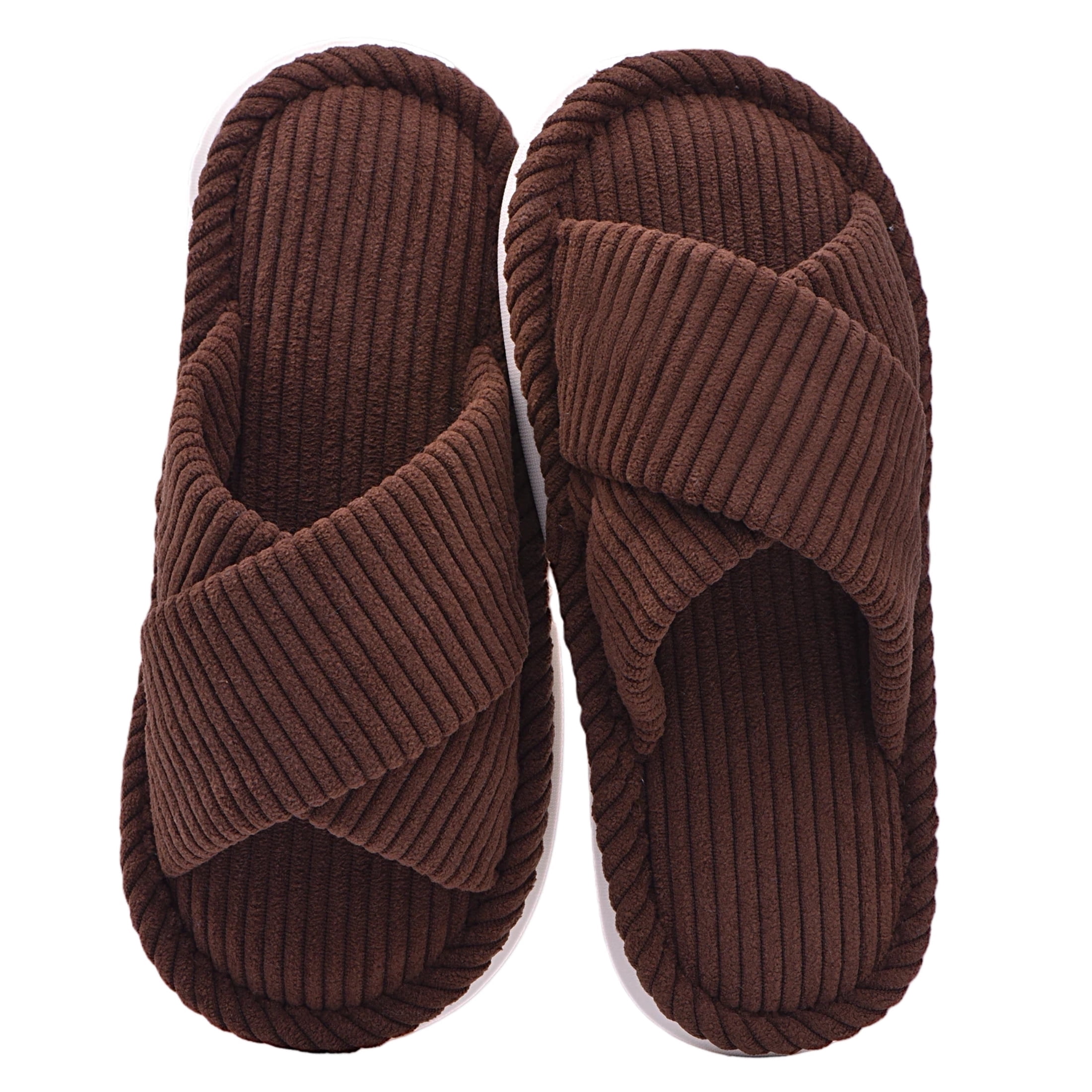 TRANSLINK Open Toe Slippers for Women Indoor Cozy Soft Lightweight Foam ...