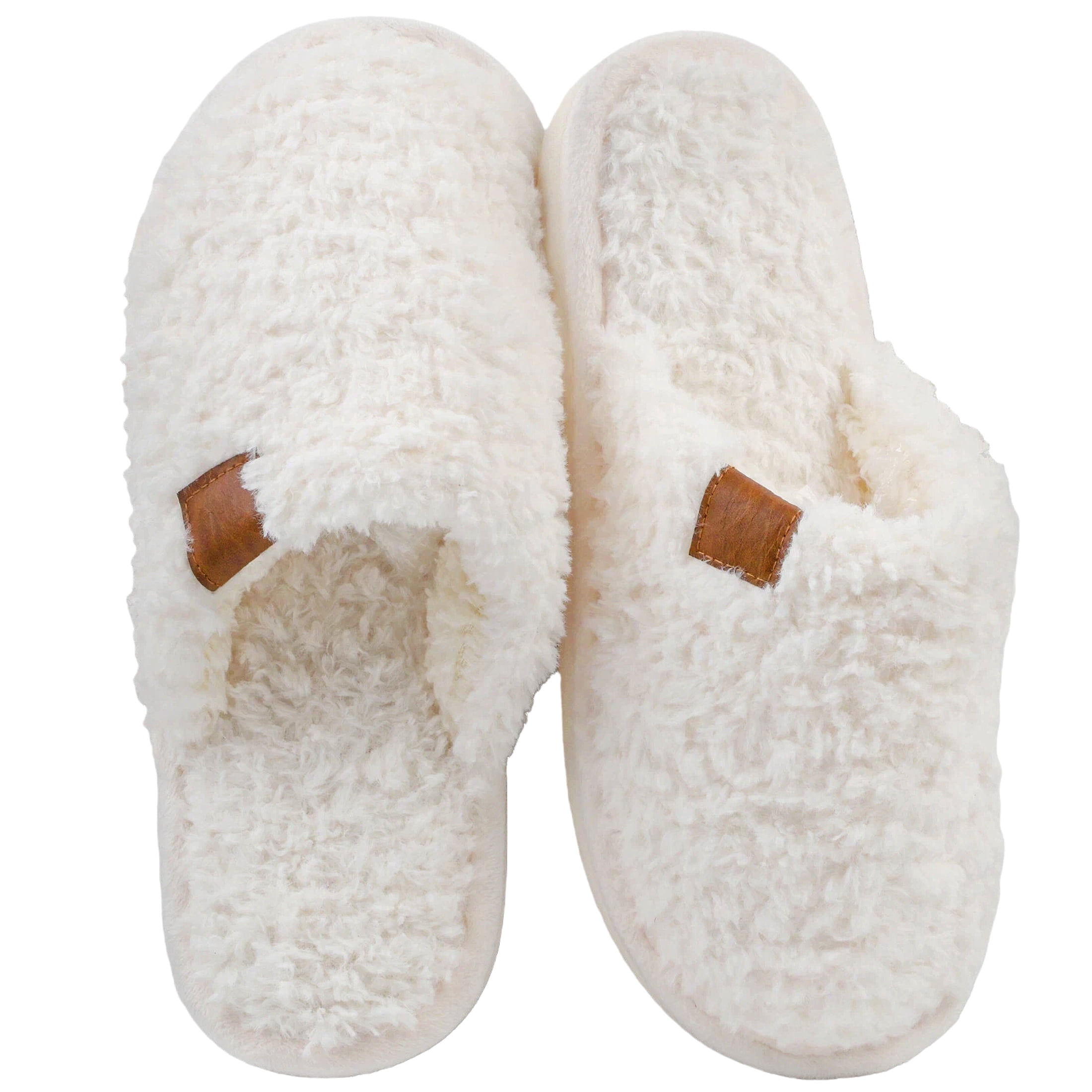 TRANSLINK Women Fuzzy Slippers Fluffy Winter Memory Foam House Shoes ...