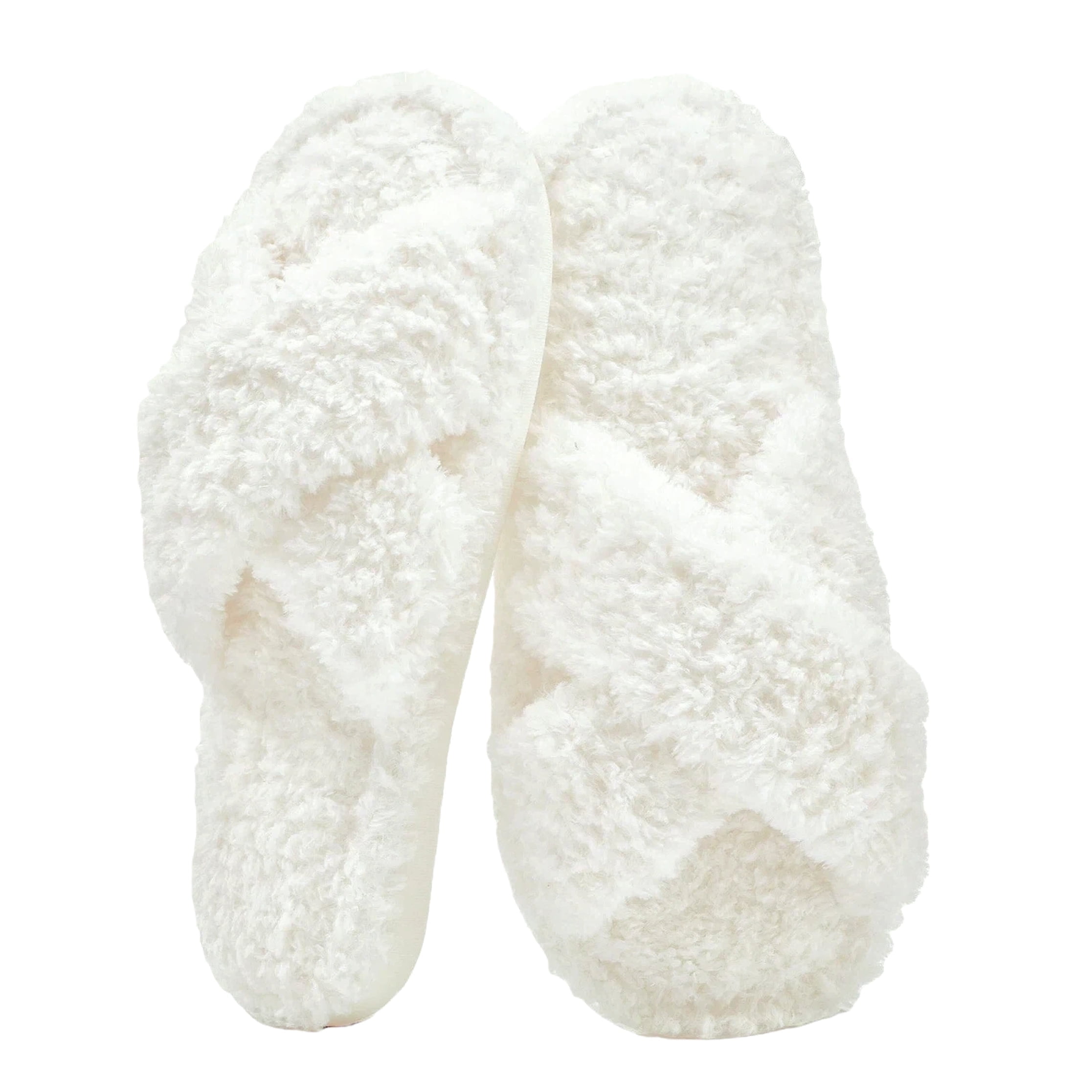 TRANSLINK Fuzzy Open Toe Slippers Memory Foam Slides Comfy Portable ...