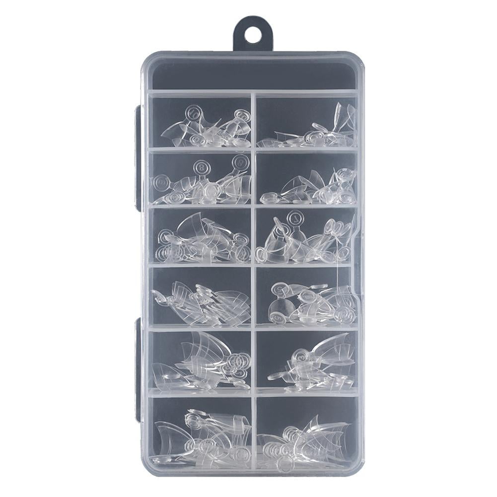 #TRANSPARENT# Semi-matte Nail Tips Plate 120 Pieces Thin Half Stick ...