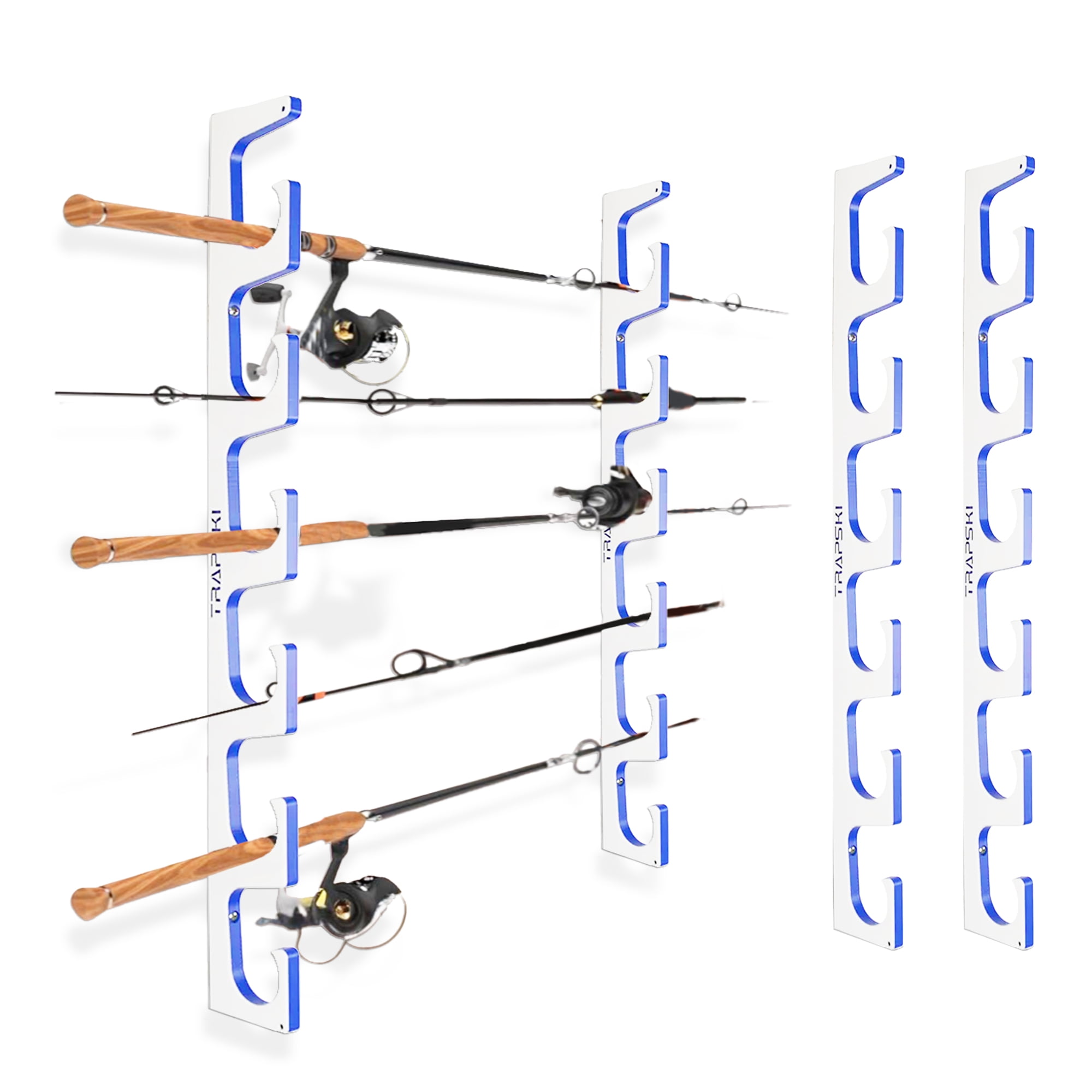 Made in the USA Premium Fishing Rod/Pole Holder Rack Organizers | Wall ...
