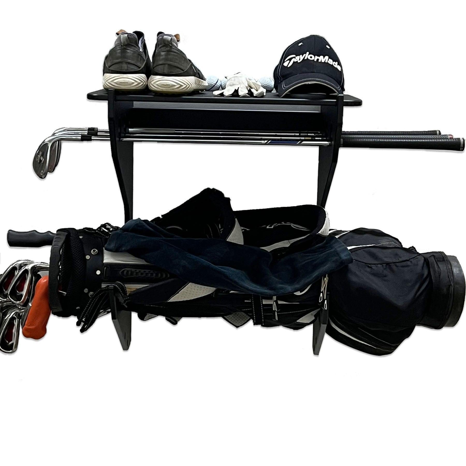 TRAPSKI Single Golf Bag Wall Rack Storage Organizer with Top Rectangle ...