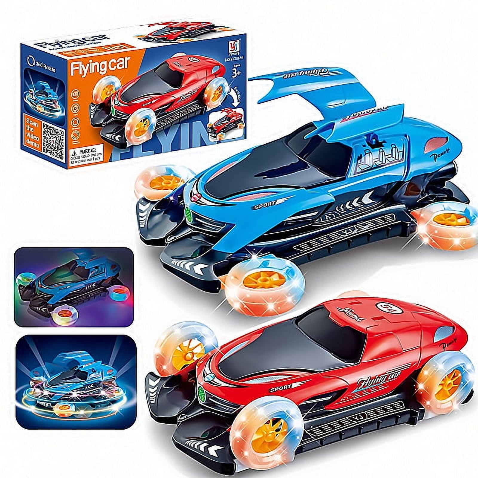 TRARIND Battery Operated Deform Flying Car Toys for 3 4 5 6 Year Old ...
