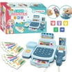 Toy Cash Register for Kids, Blue Calculator Cashier Preschool Toy for 3 ...