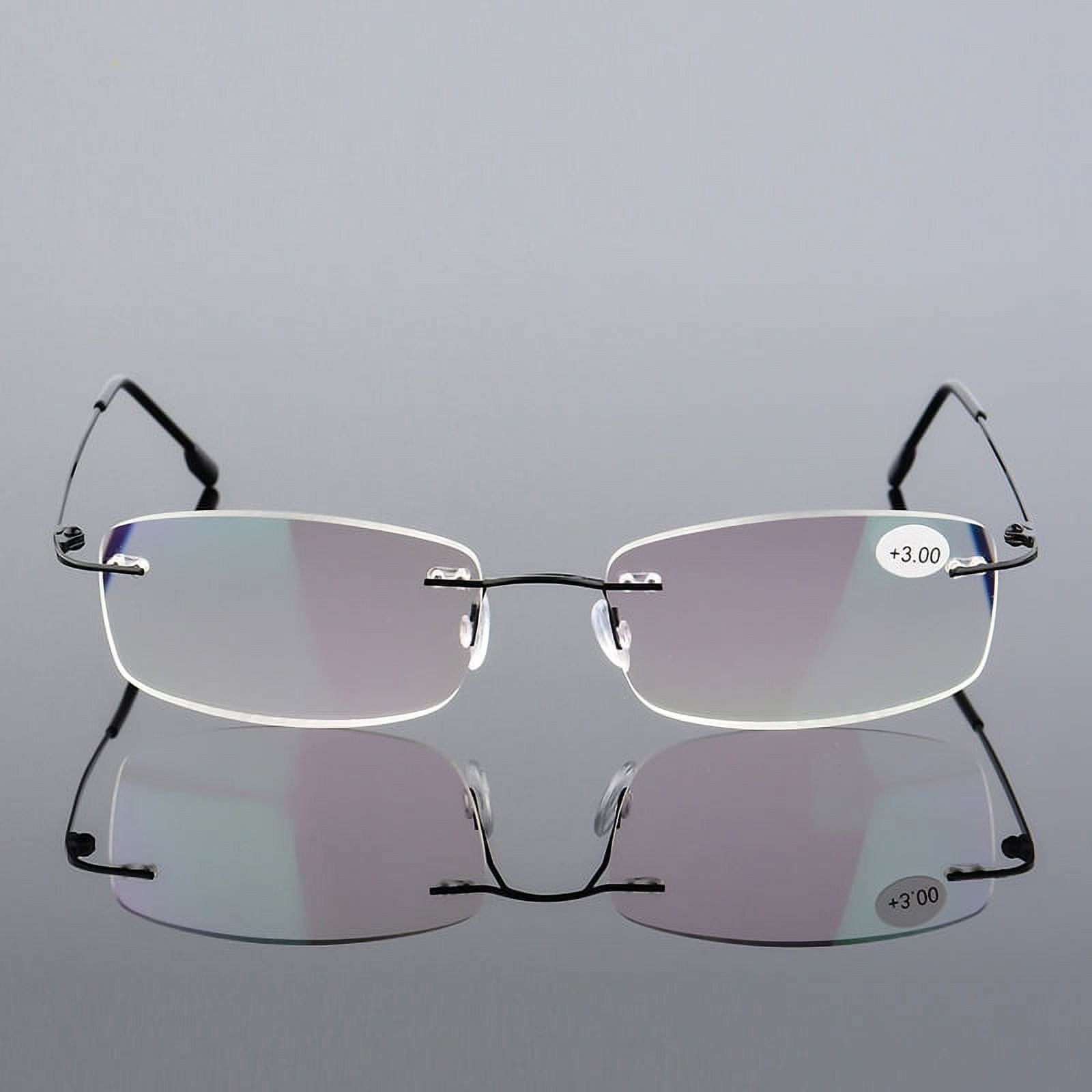 TRARIND Rimless Reading Glasses Blue Light Blocking Computer Readers ...