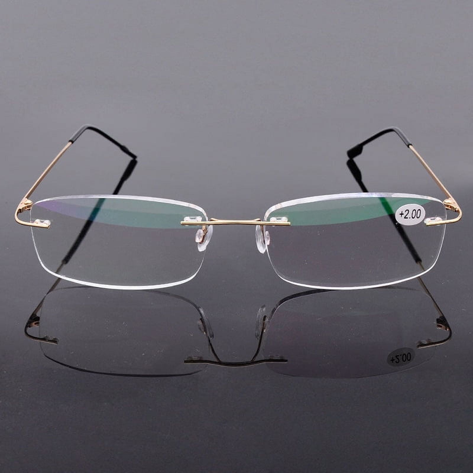 TRARIND Rimless Reading Glasses Blue Light Blocking Computer Readers ...