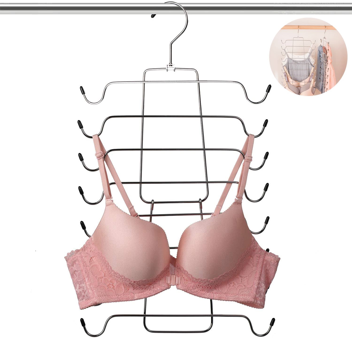 TRARIND Tank Tops Hanger Bra Hangers Space Saving Hanger Metal Folding ...