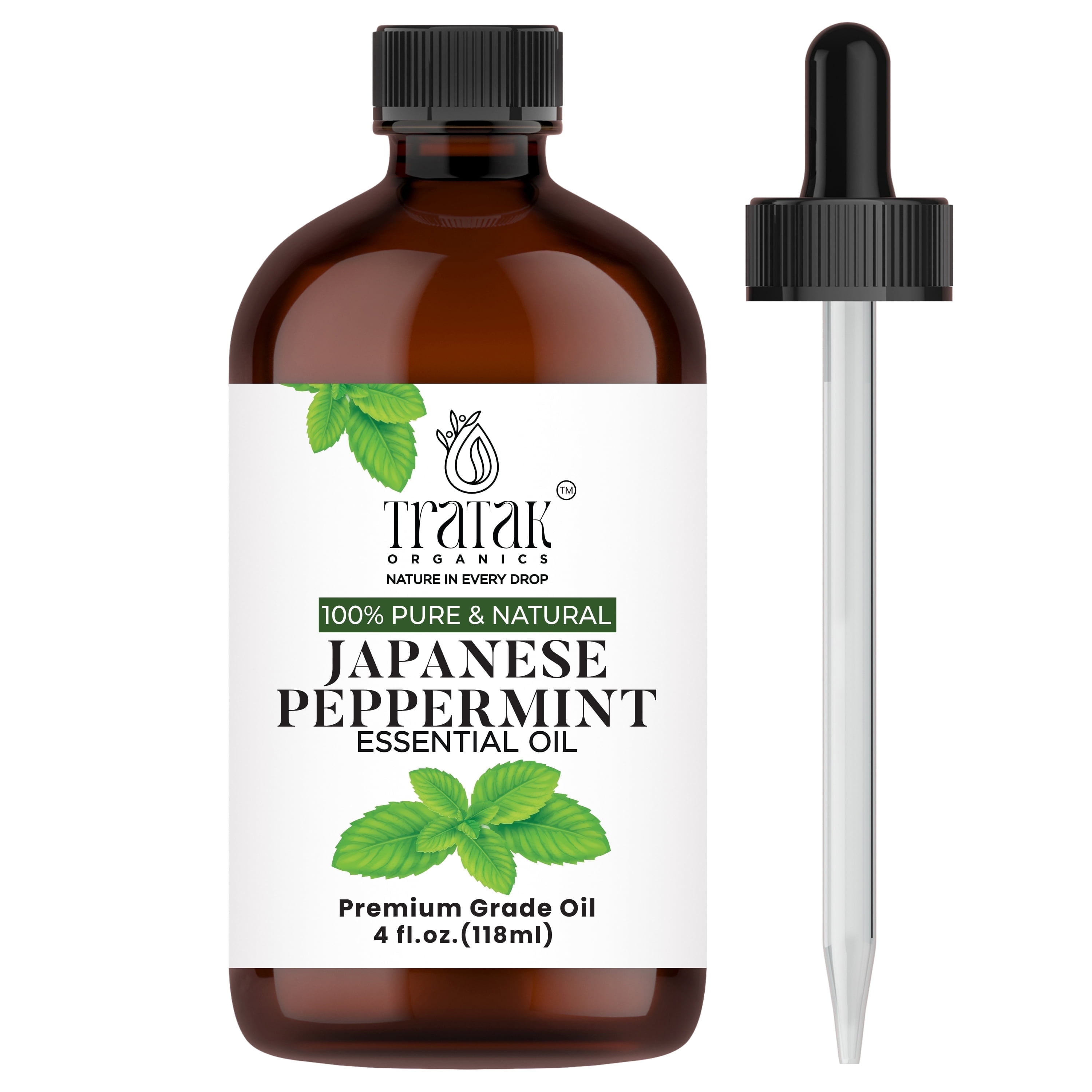 TRATAK ORGANICS Peppermint Essential Oil, 100% Pure & Natural ...
