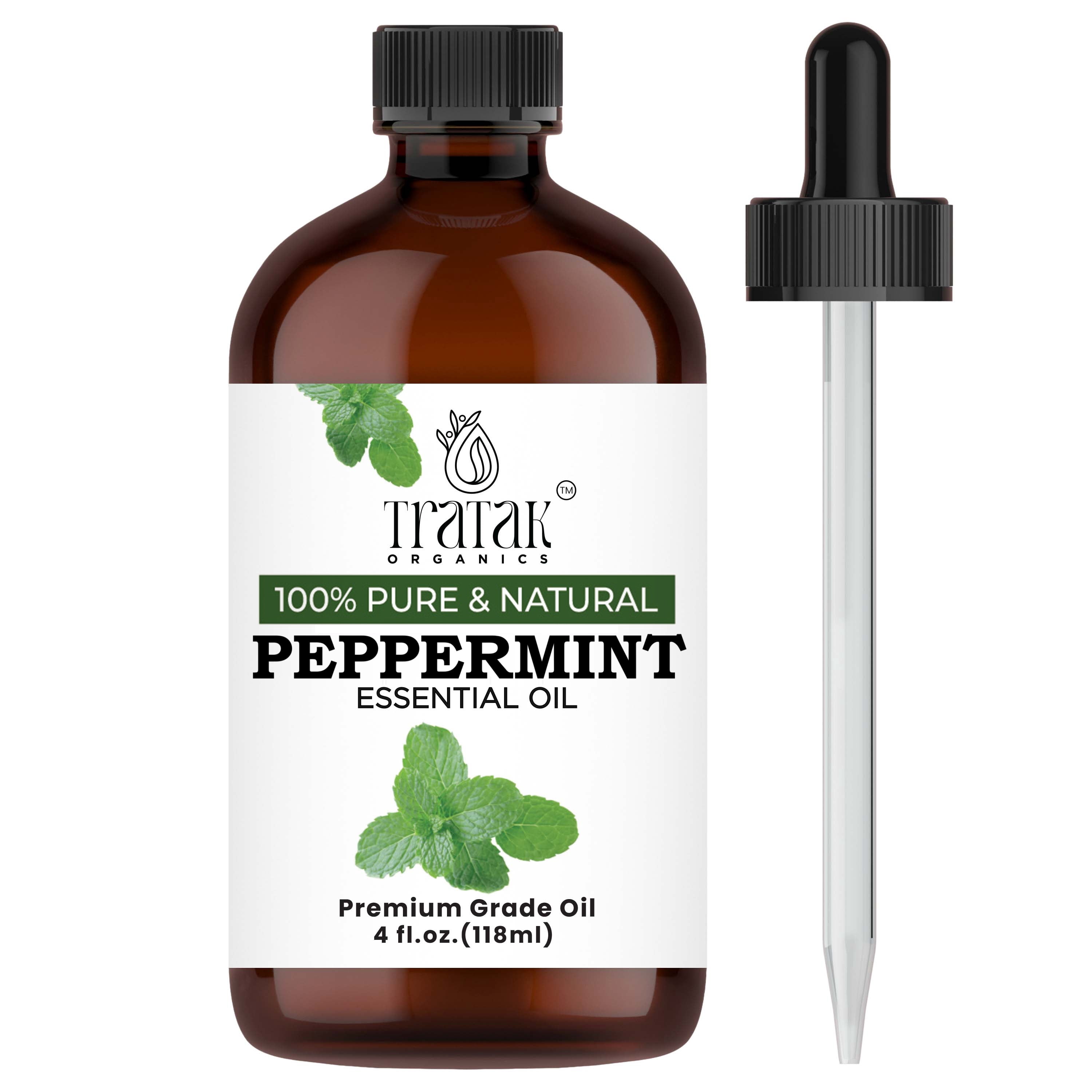 TRATAK ORGANICS Peppermint Piperita Essential Oil, 100% Pure & Natural ...