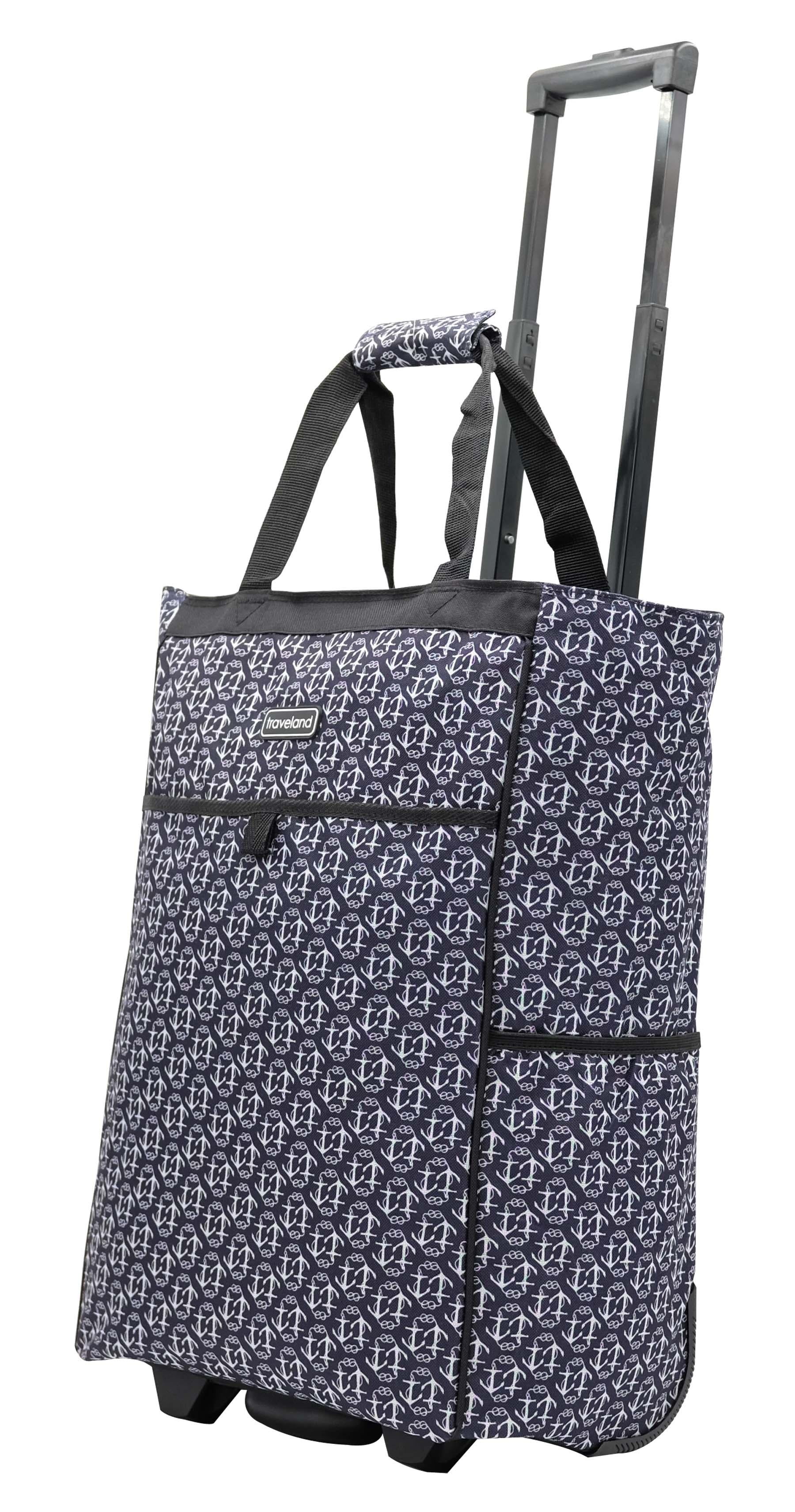 TRAVELAND by TRAVELAND Rolling Shopper Tote 20" Polyester Multi-Purpose ...