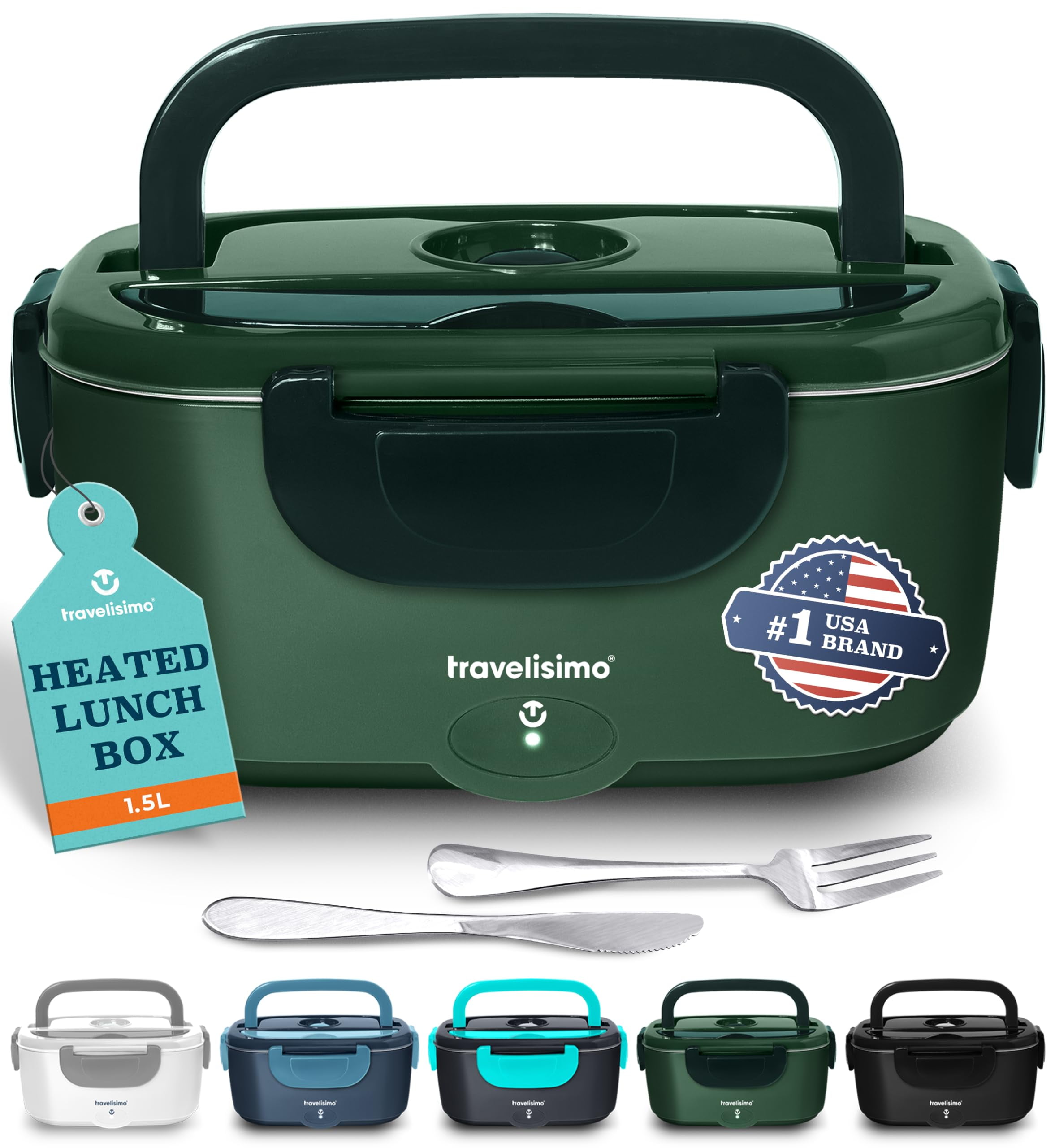 TRAVELISIMO Electric Box For Adults, 80W Heated Box 1.5L Stainless ...