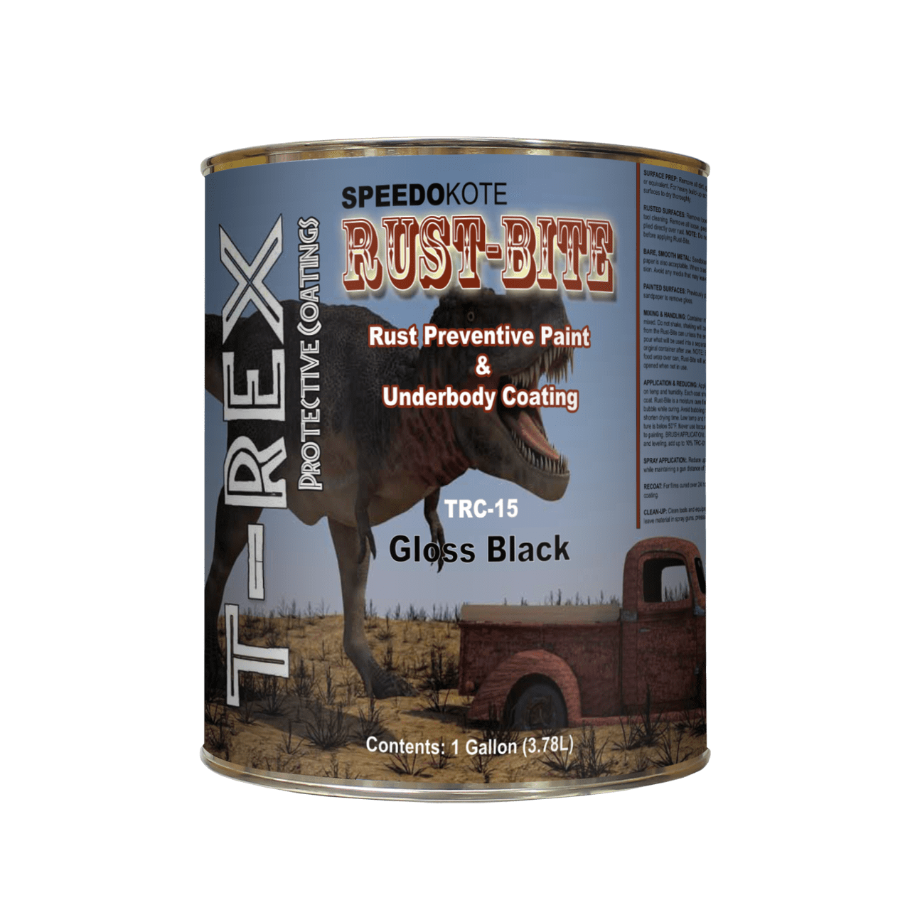 TRC-15, Rust Preventive Gloss Black Paint, Gallon - Gasoline Proof ...