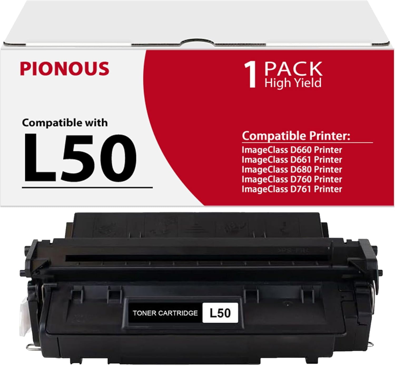 TRCK 1 Pack Black Compatible L50 50 Toner Cartridge Replacement for ImageClass D660 D661 D680 ...