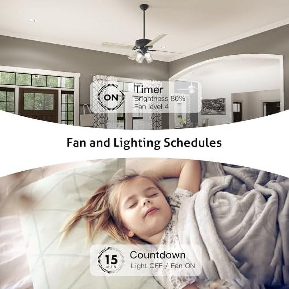 TREATLIFE Smart Ceiling Fan Control and Dimmer Light Switch, Neutral ...