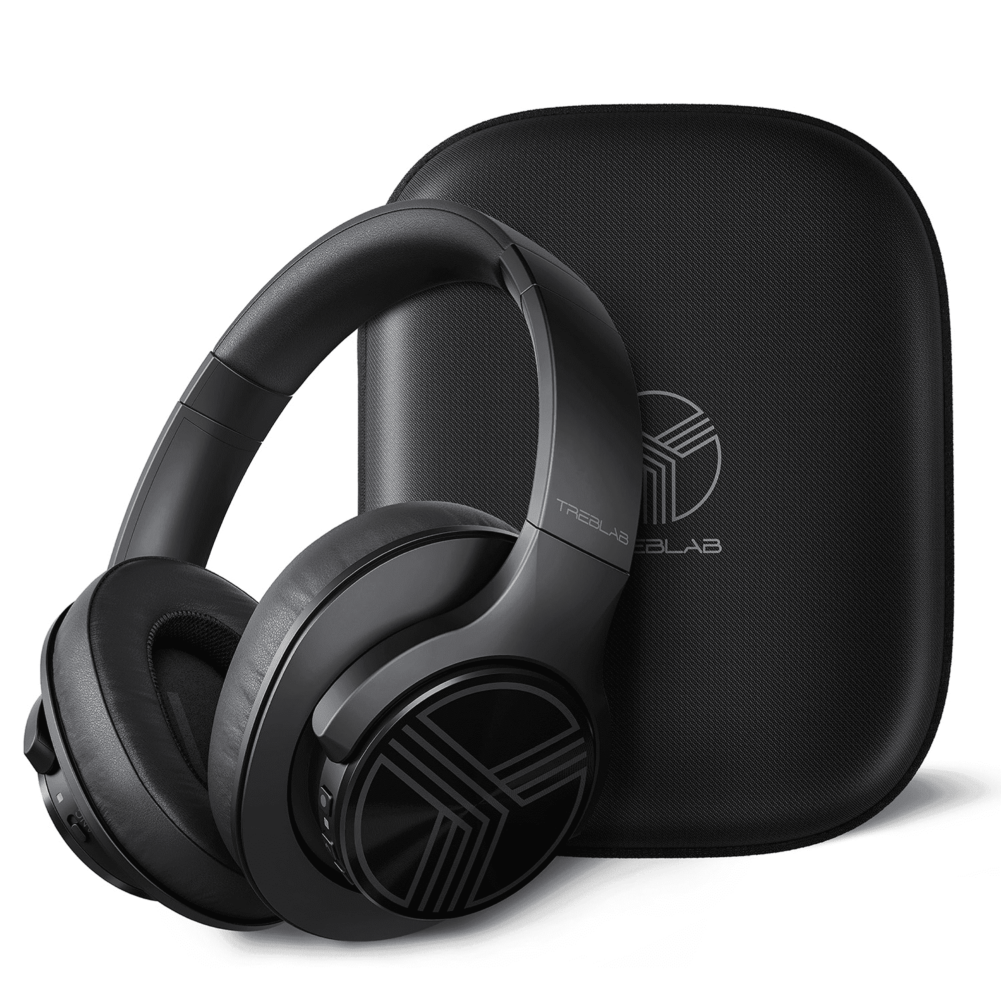Treblab Z2 Bluetooth Noise-Cancelling Headphones, Over-Ear, 35Hrs ...