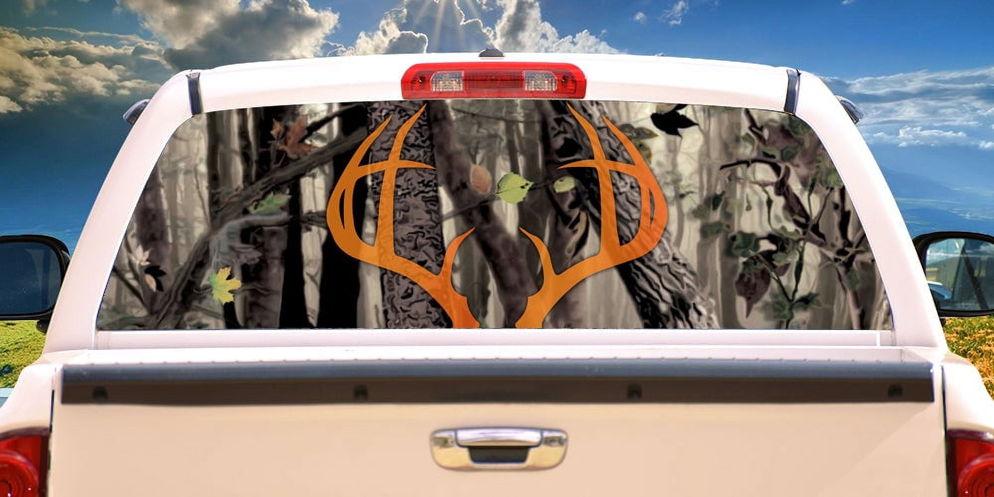 TREE CAMO RACK Rear Window Graphic truck view thru vinyl decal back ...