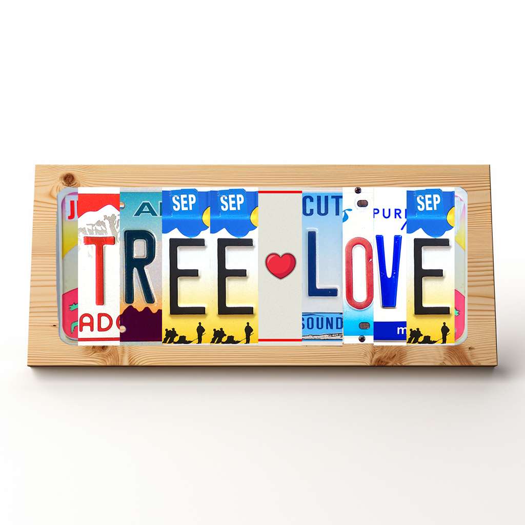 TREE💚LOVE Christmas Tree and Ornament Themed Custom Pine Plaque Sign ...