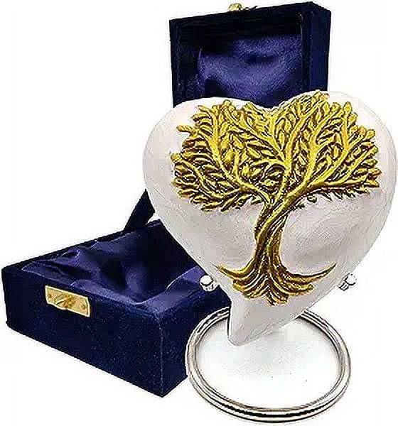 TREE OF LIFE Heart Keepsake Urn - Mini Ash Handcrafted Cremation Small ...