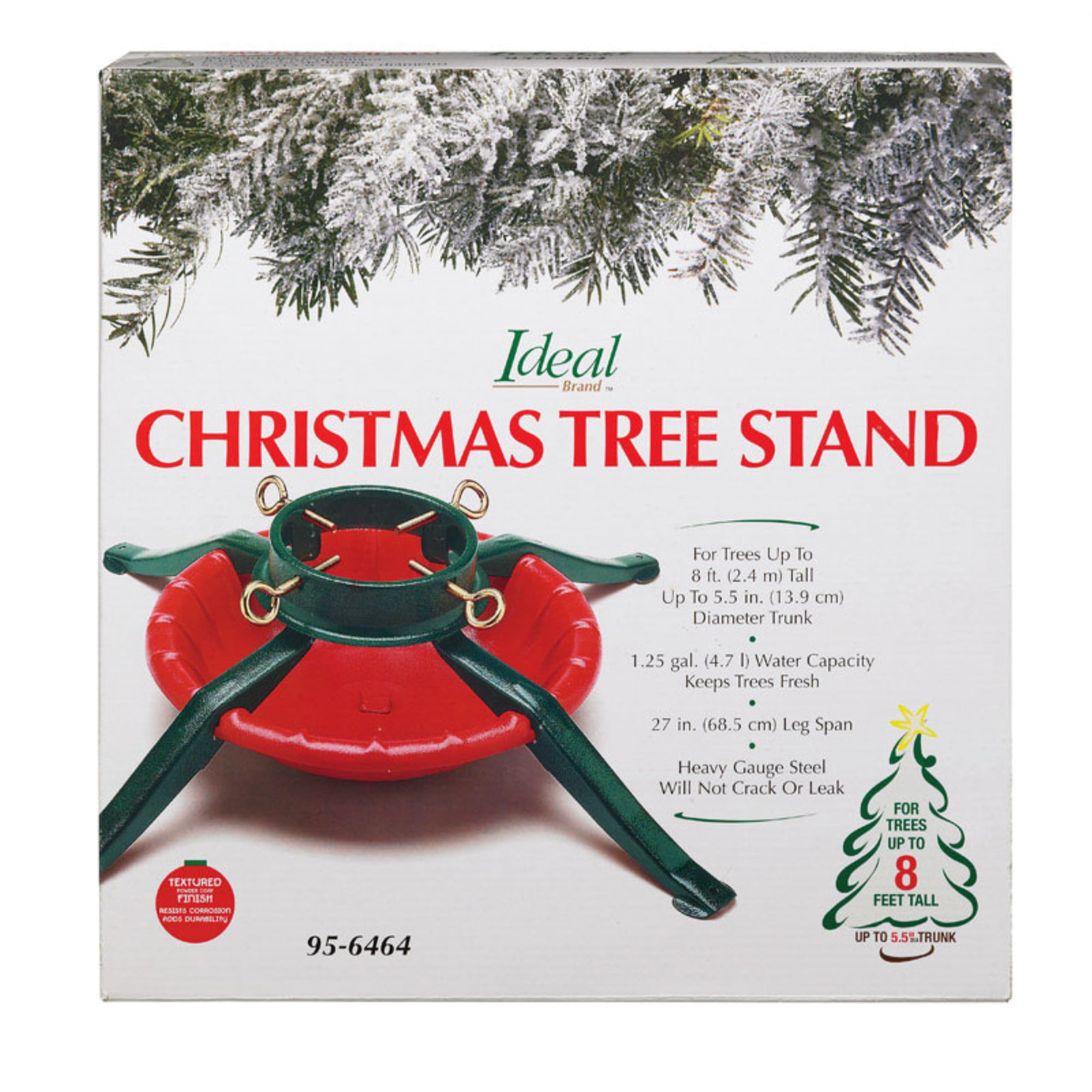 Jack Post Large Steel Christmas Tree Stand, Supports up to 8' Tall ...