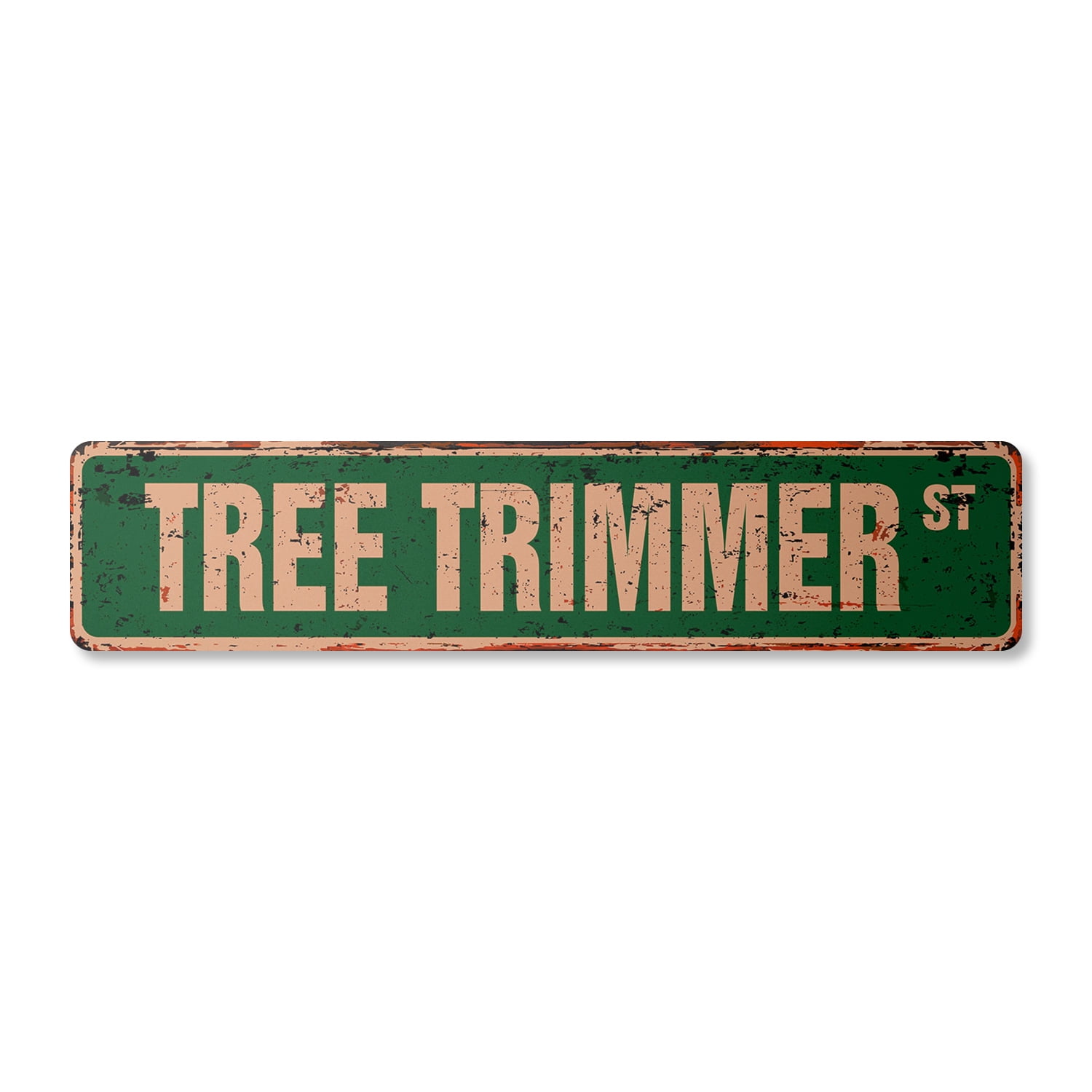 TREE TRIMMER Vintage Plastic Street Sign tree guy surgeon landscaper ...