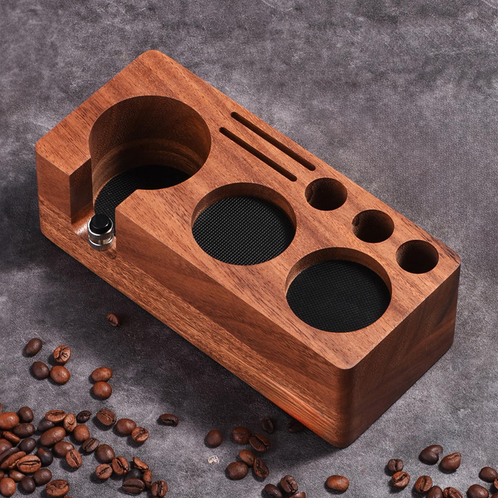 TREELF Espresso Tamping Station(51/54MM) Walnut Wood, Espresso Coffee ...