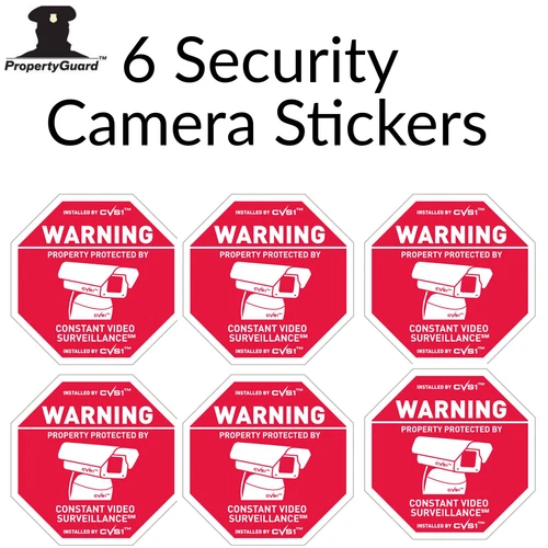 TREND- 6 Security Cctv Camera Stickers Sale Video Surveillance Decals ...