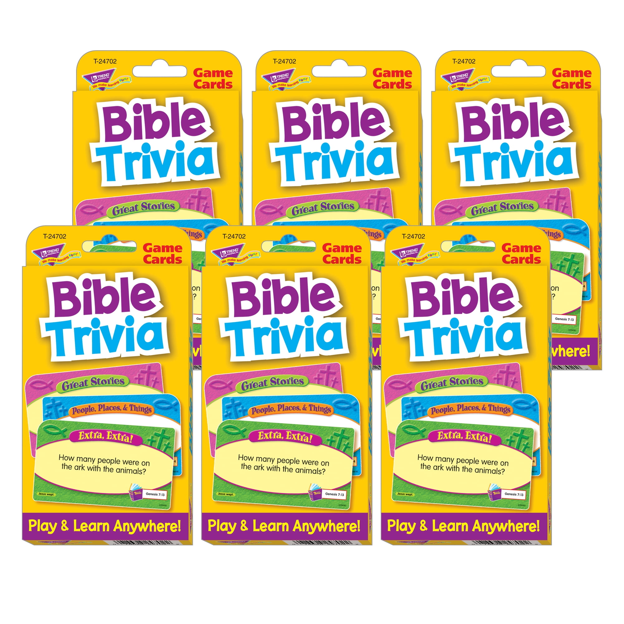 TREND Bible Trivia Challenge Cards, Pack of 6 - Walmart.com