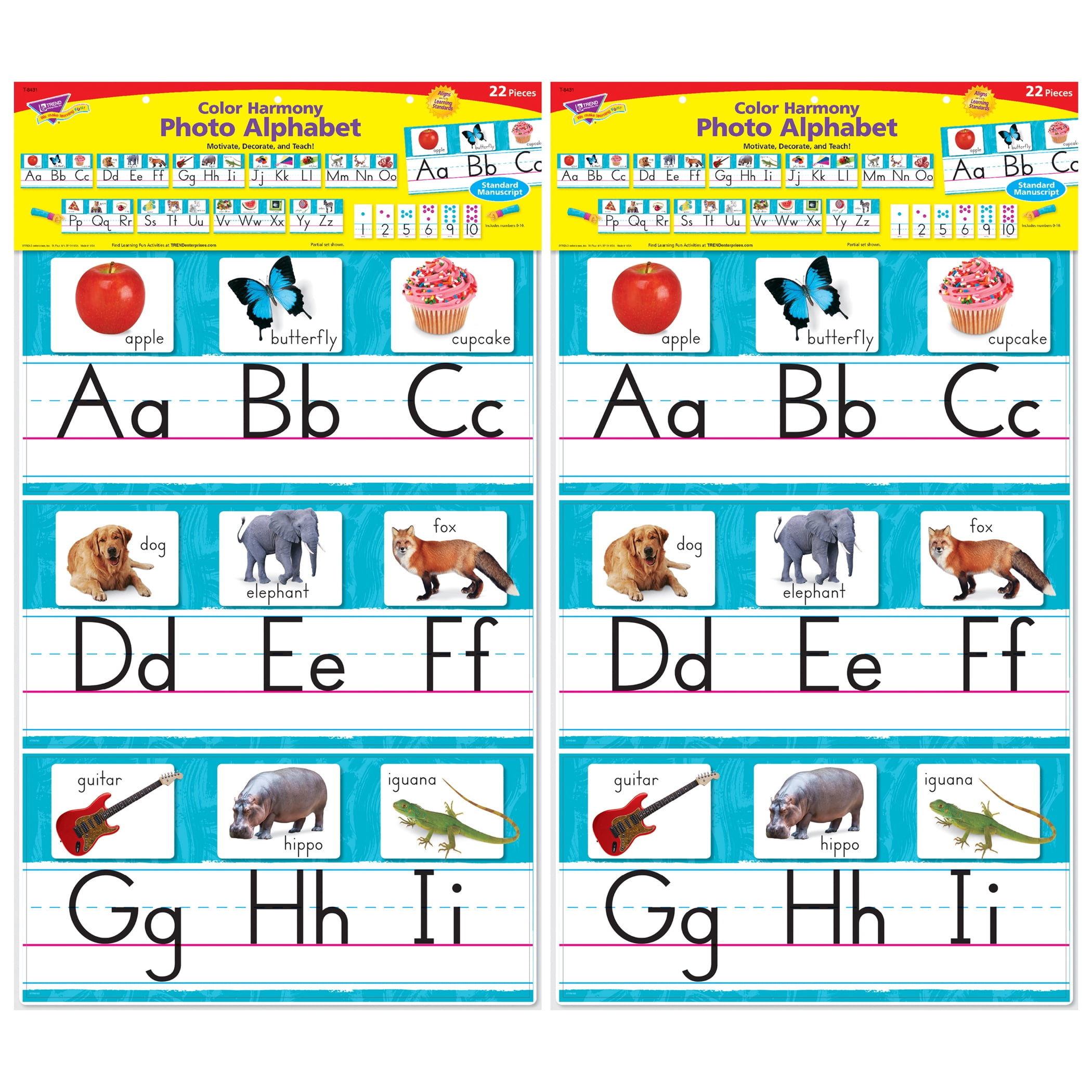TREND Color Harmony Photo Alphabet Bulletin Board Set, 2 Sets - Walmart.com