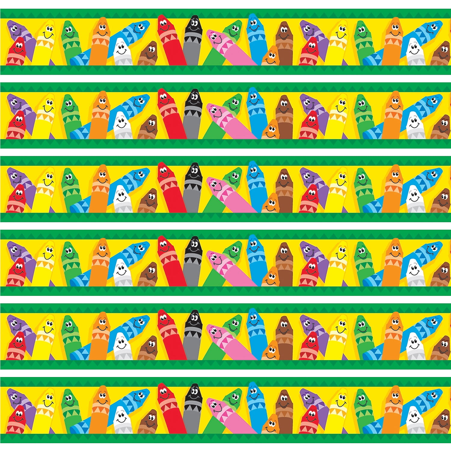 TREND Colorful Crayons Bolder Bulletin Board Borders, 35.75 feet Per ...