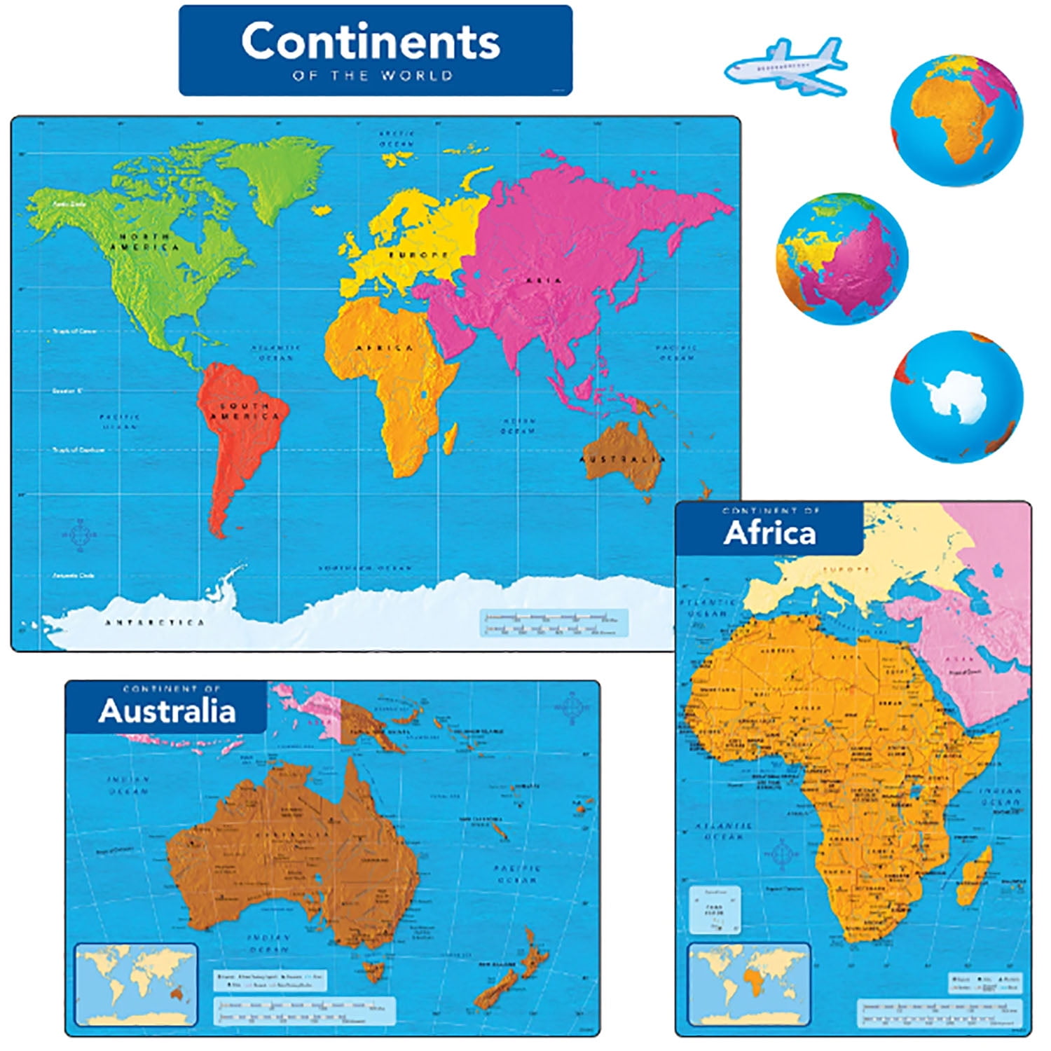 TREND Continents of the World Learning Set - Walmart.com