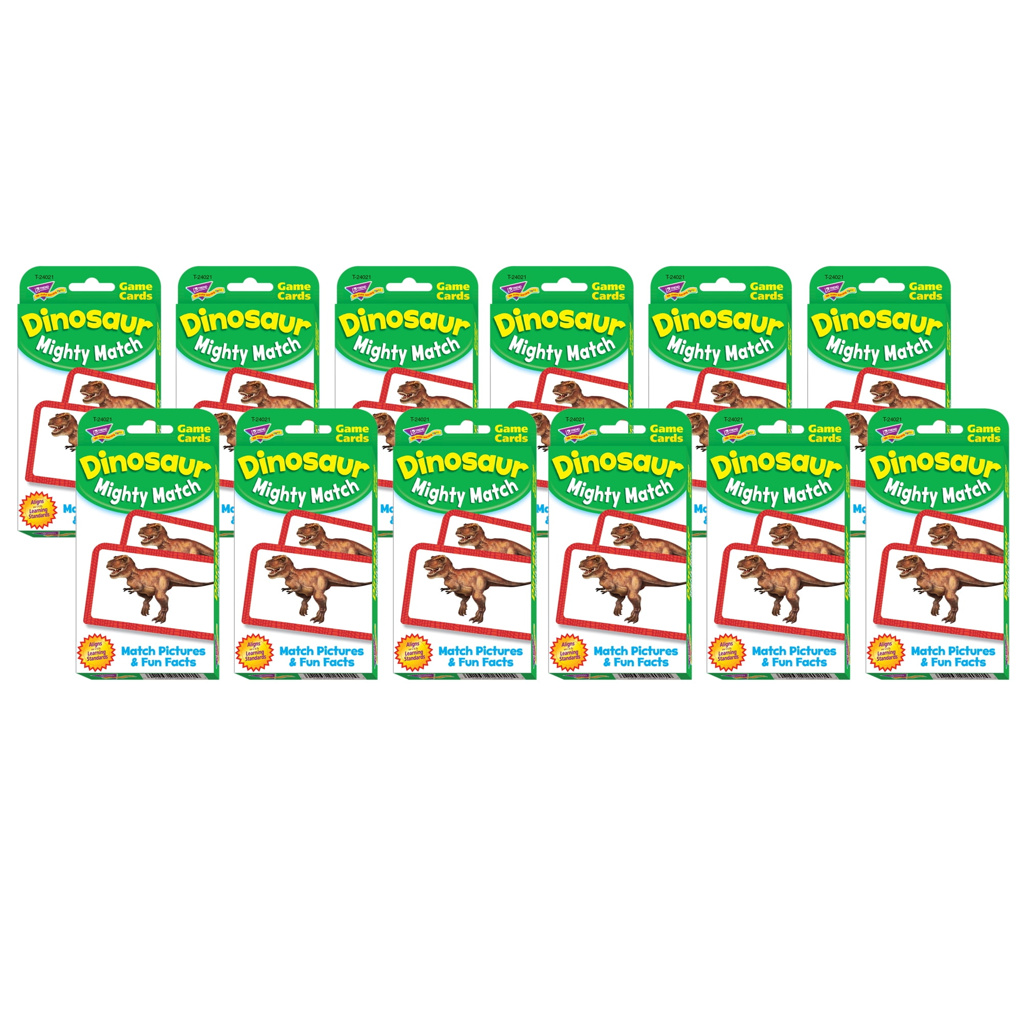 TREND Dinosaur Mighty Match Challenge Cards, 12 Packs - Walmart.com