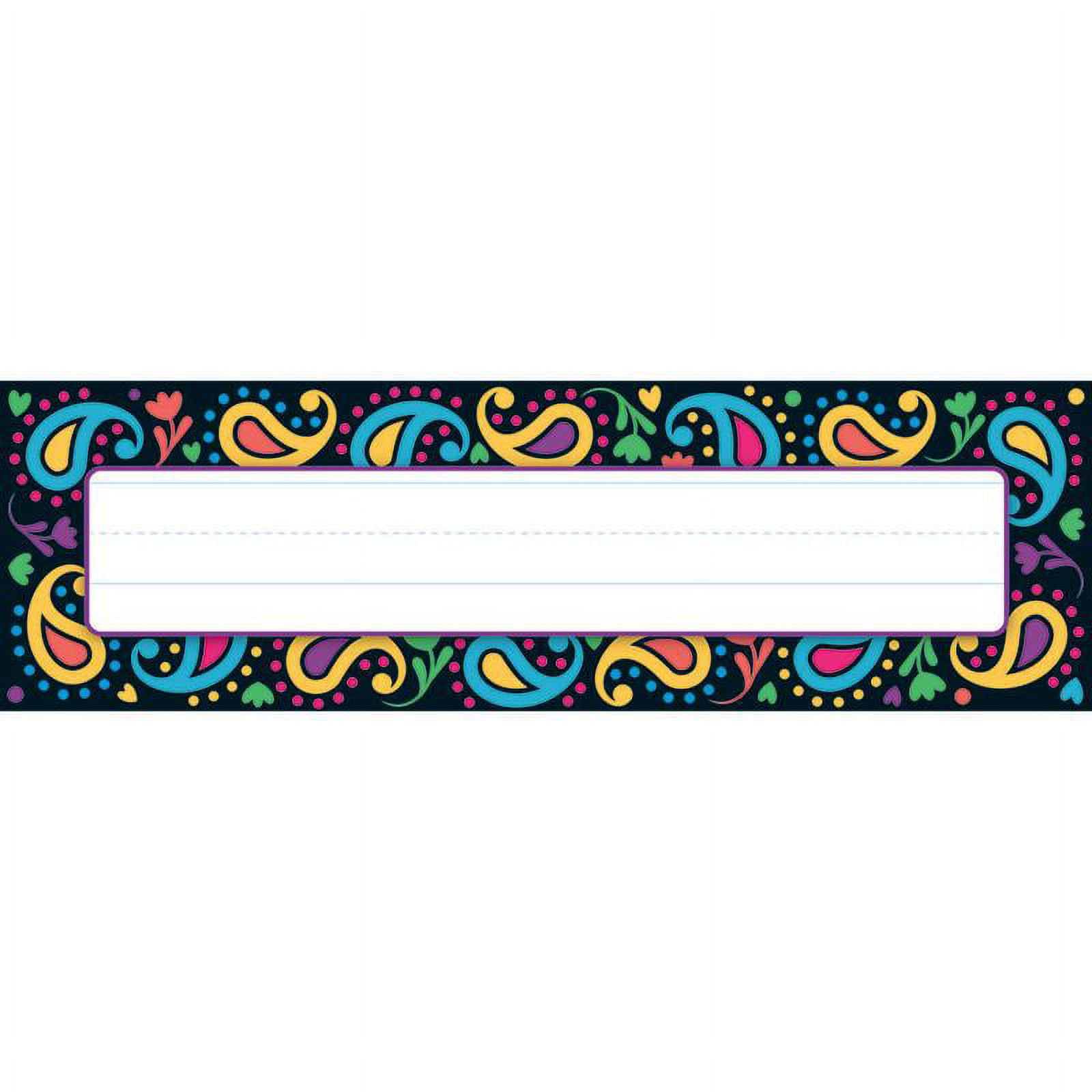 TREND ENTERPRISES INC. T-69074 PERFECTLY PAISLEY DESK NAME TAGS ...