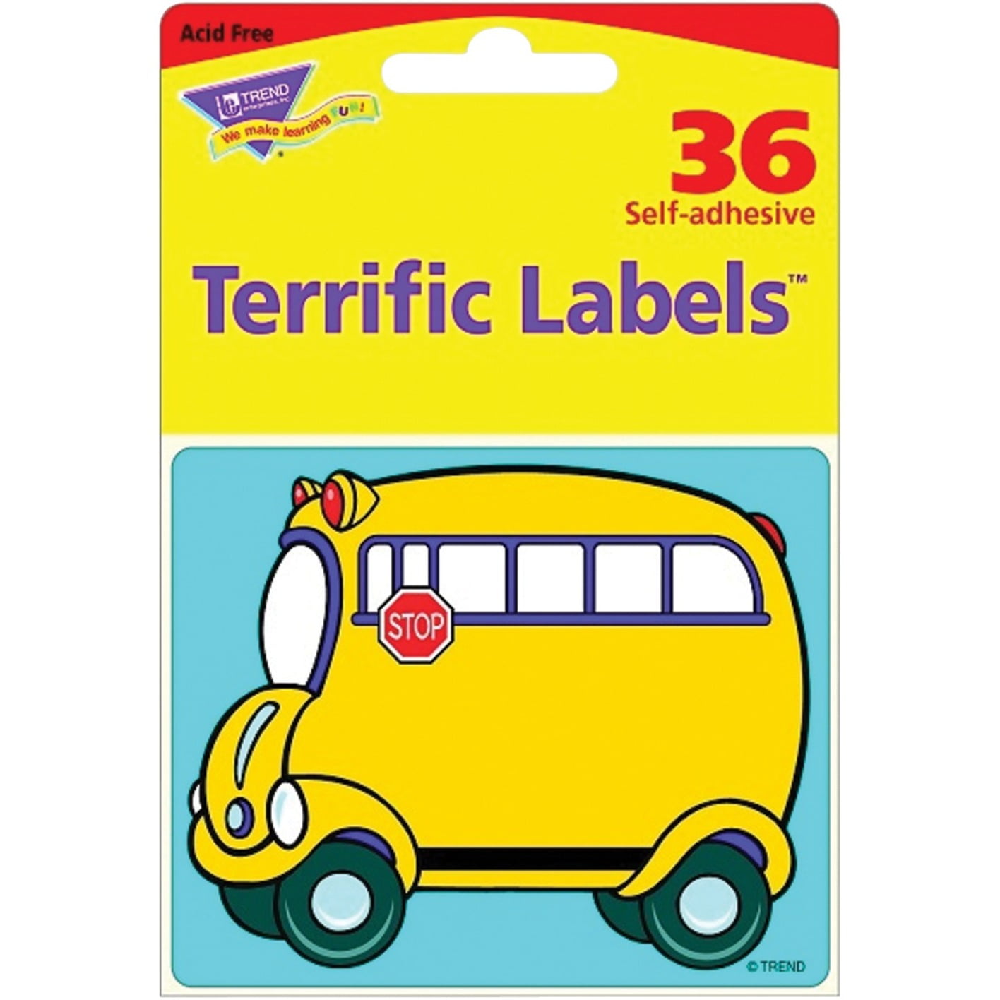 Trend School Bus Terrific Labels - Walmart.com