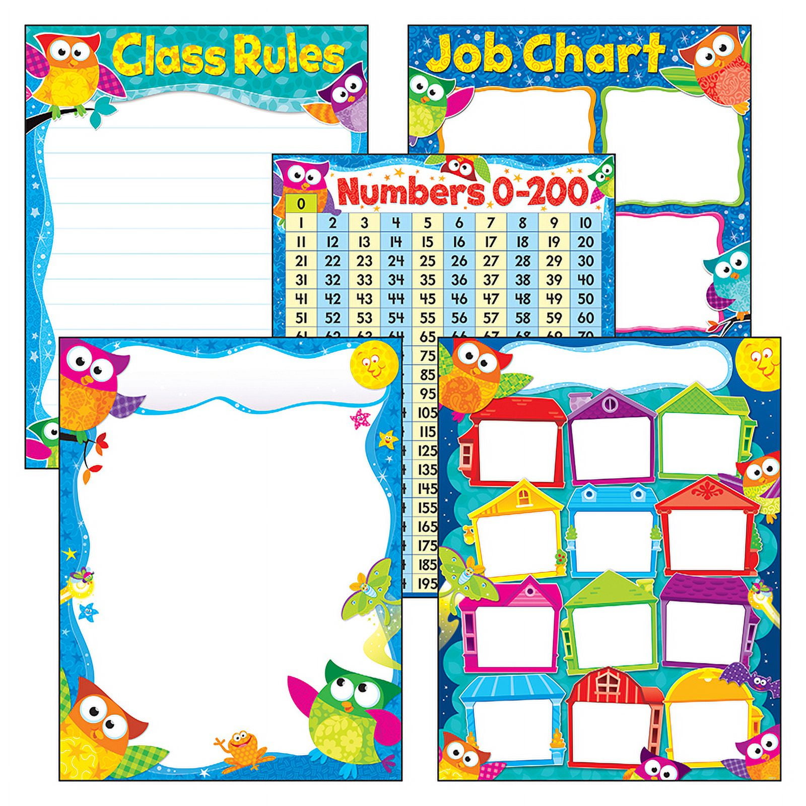 Trend Enterprises 17 x 22 Inch More Classroom Basic Charts, 5 Pieces ...