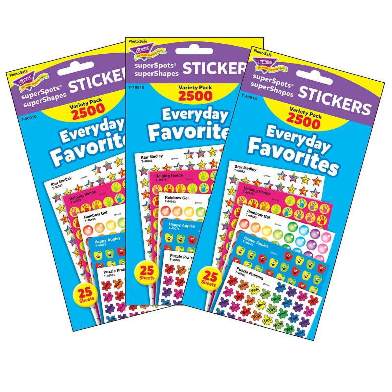 TREND Everyday Favorites superSpots/superShapes Variety Pack, 2500 Per ...