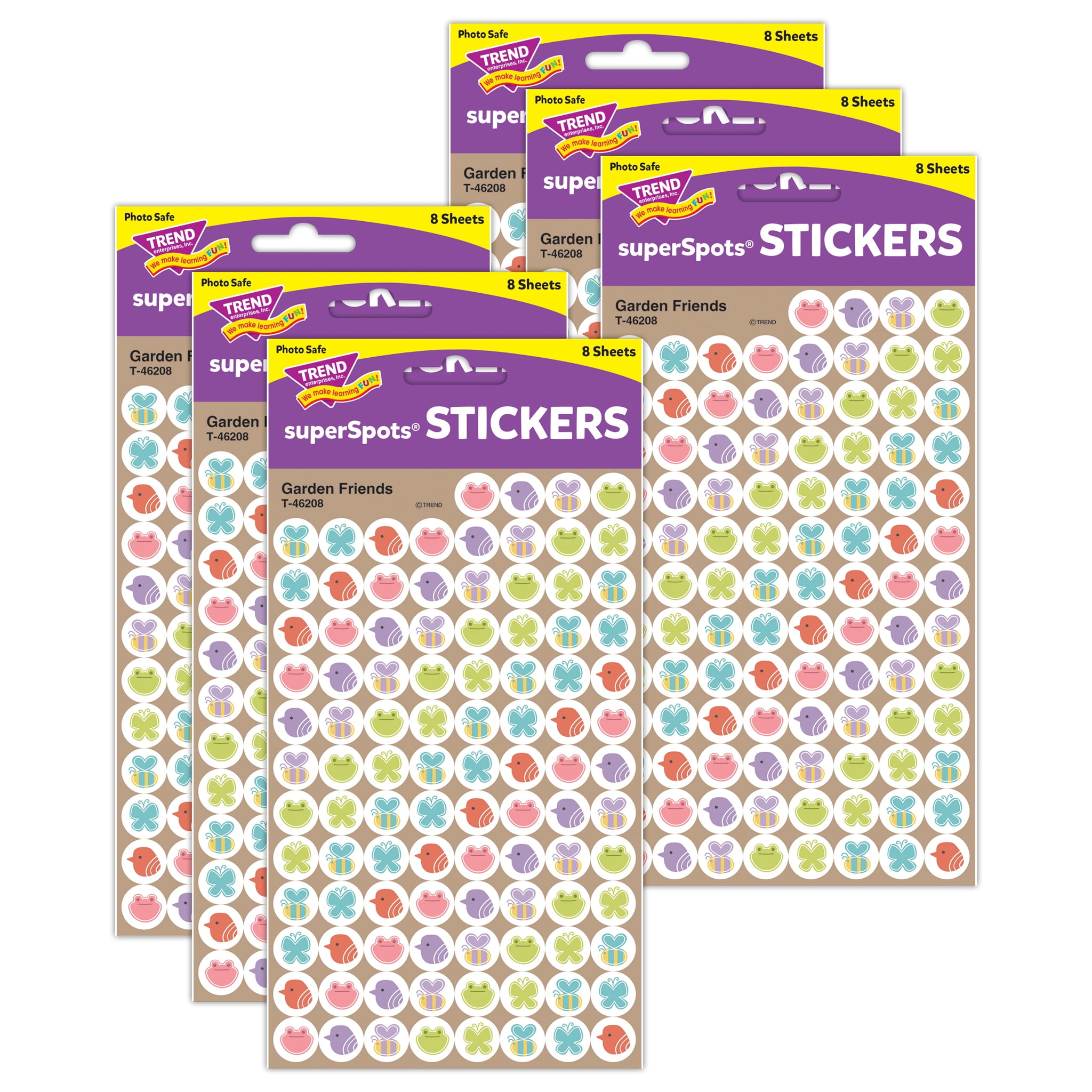 TREND Garden Friends superSpots Stickers, 800 Per Pack, 6 Packs ...