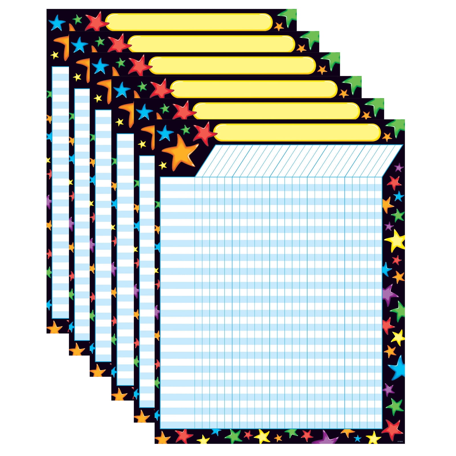 TREND Gel Stars Incentive Chart, 17" x 22", Pack of 6 - Walmart.com