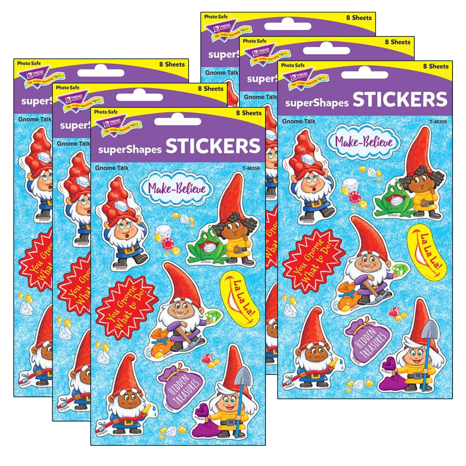 TREND Gnome Talk Large superShapes Stickers, 72 Per Pack, 6 Packs ...